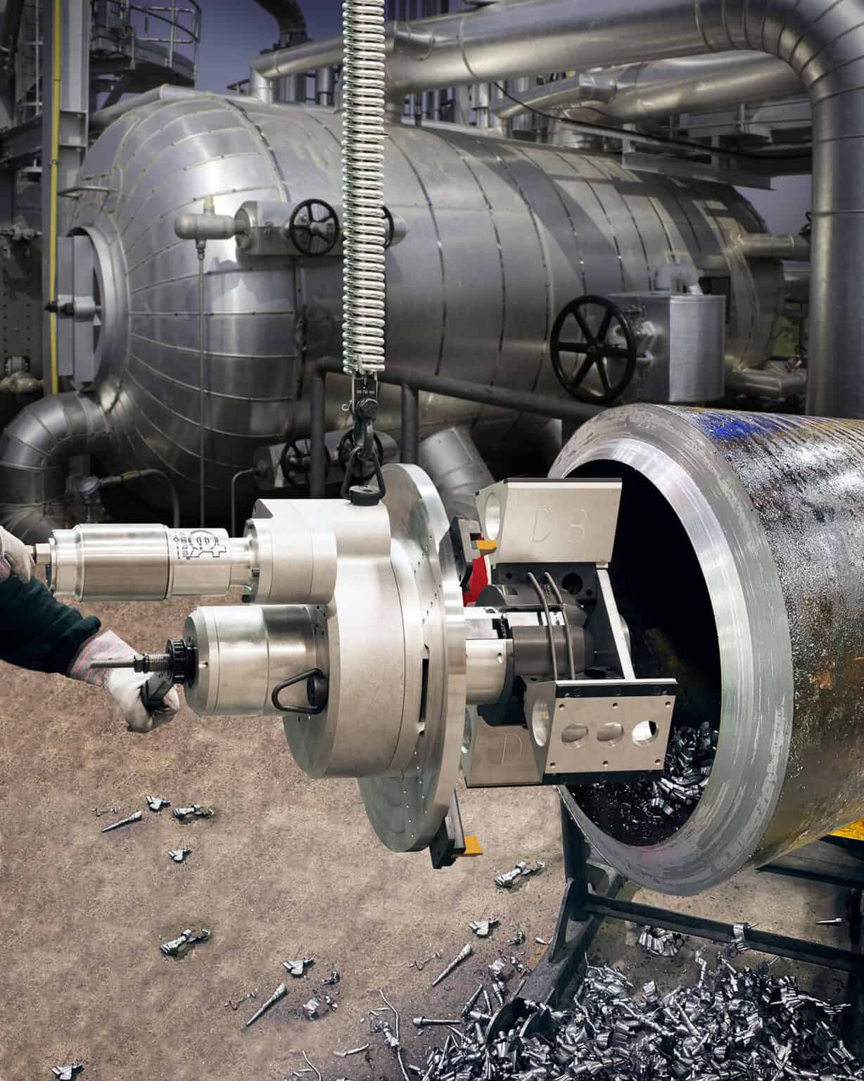 PIPE BEVELING MACHINE FOR SUPER DUPLEX & HIGHLY ALLOYED HEAVY PIPE ...